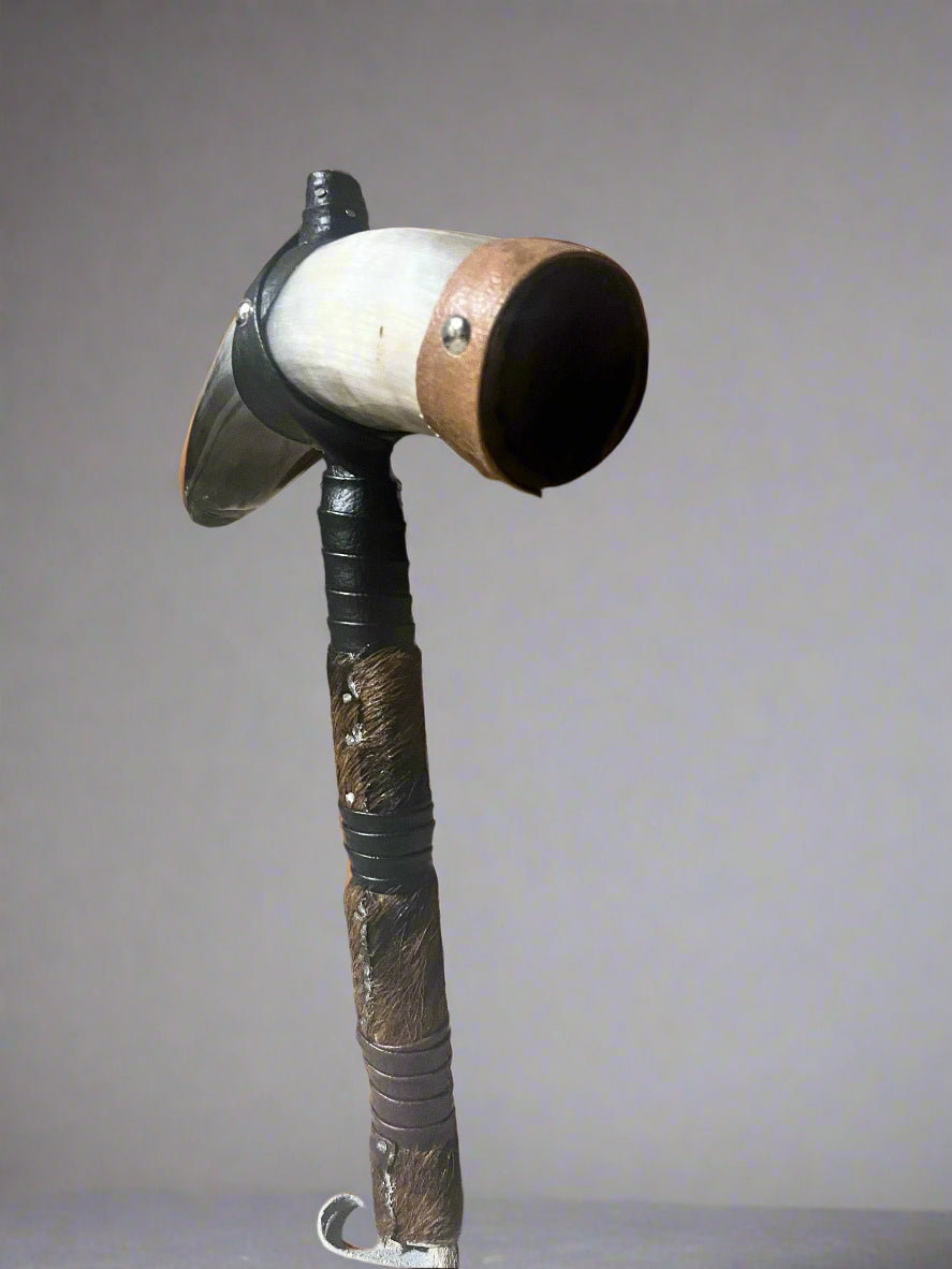 Jefe's "Sonajero" Rattle - Brindle Brown w/ White & Black Tipped Horn ...